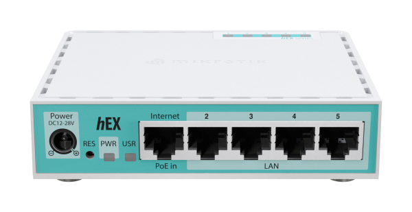 LAN MikroTik E50UG hEX ruter sa 5 x Gigabit LAN / WAN portova 10/100 ...