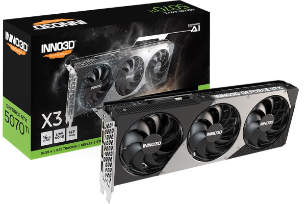 SVGA INNO3D RTX 5070 Ti 16GB Inno3D X3 OC GDDR7, N507T3-16D7-176068N ...