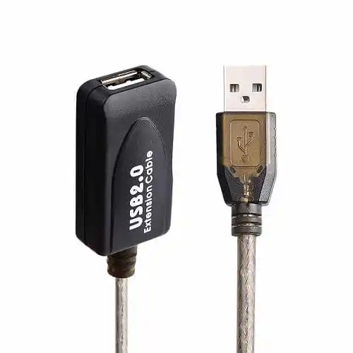 Kabl USB A - USB A M/F 2.0 produžni sa pojačivačem 10m E-Kettz | UFORCE.RS