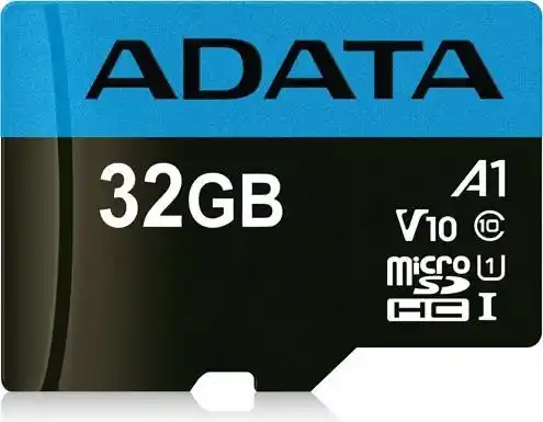 Micro SD Card 32GB AData + SD adapter AUSDH32GUICL10A1-RA1/ class 10 ...