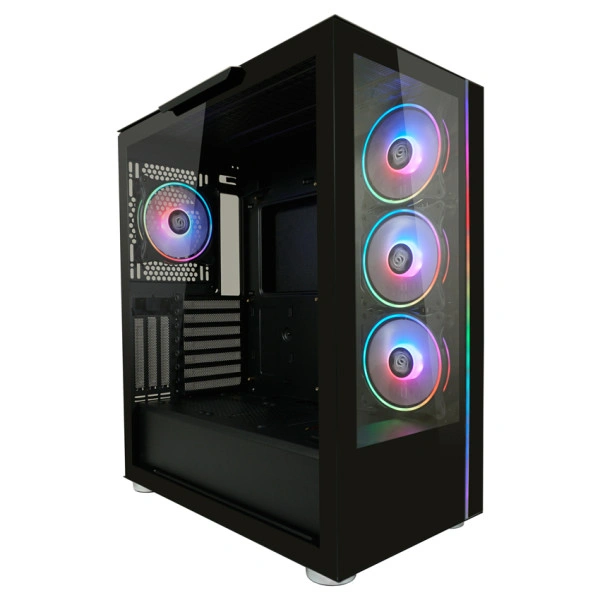 Kuciste LC Power LC-808B-ON Skylla_X, Midi-ATX Case, black, 4x120mm ...