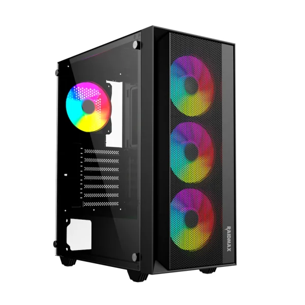 Kuciste Raidmax Vector 100 Black 4 x RGB fan/Window/No-PSU | UFORCE.RS