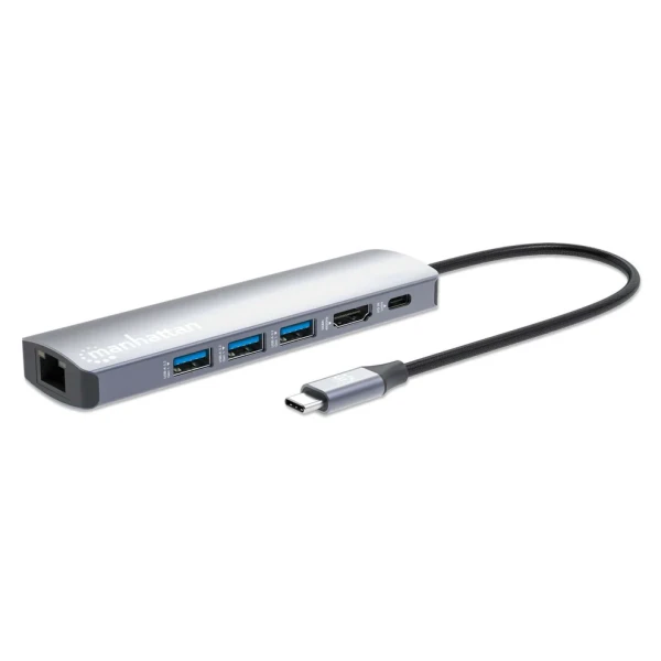 Manhattan USB-C PD 6-in-1 4K Multiport Hub | UFORCE.RS